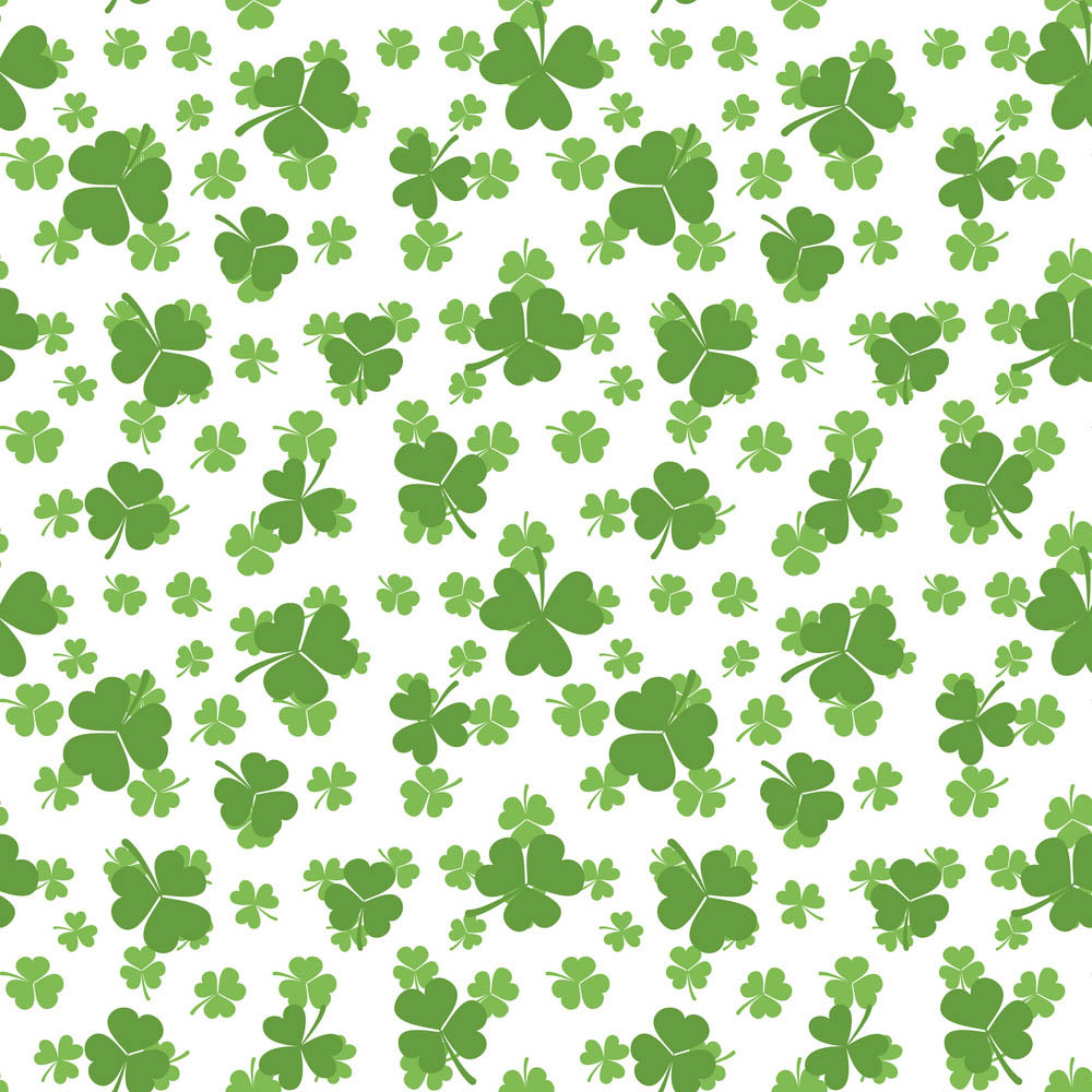 Shamrock vector texture. Clover seamless pattern - Lords of the Seas